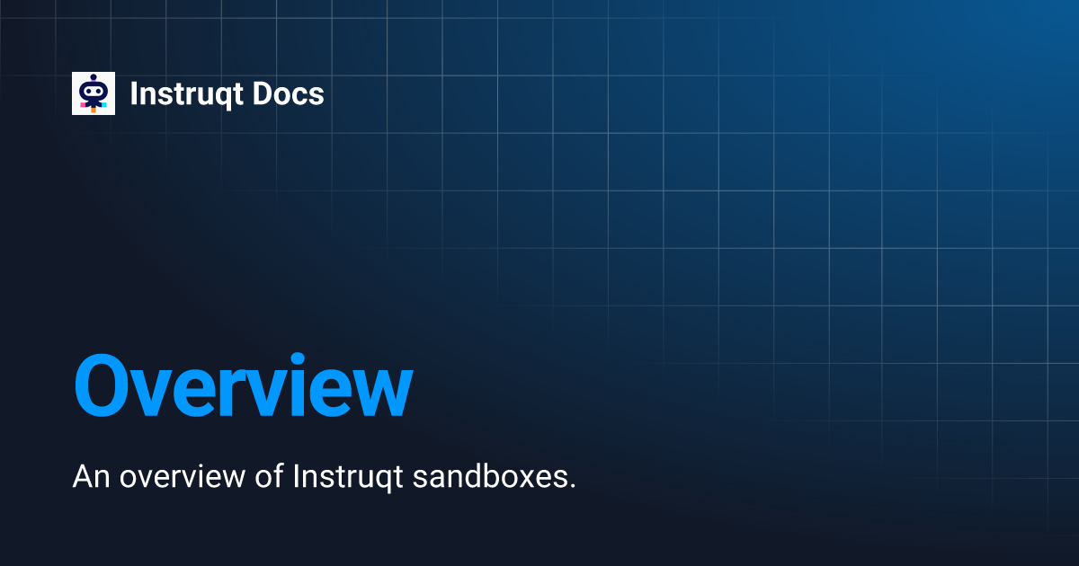 Overview | Instruqt Docs