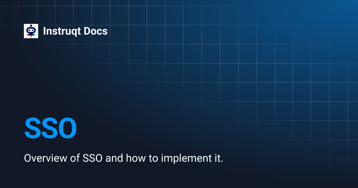 SSO | Instruqt Docs